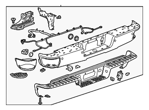86817939 - Black Rear Bumper Impact Bar Chevrolet Parts Direct