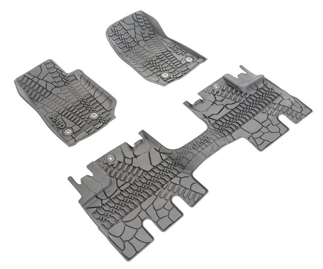 Mopar 82213860 Jeep Wrangler JK 4 Door All Weather Mats Black 2014-2018 ...