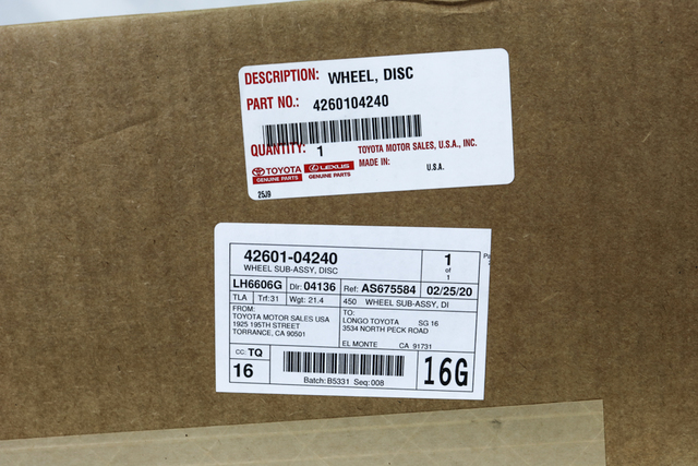 15x6 8 Hole Take off Toyota Steel Wheel Black 69458 for sale online | eBay