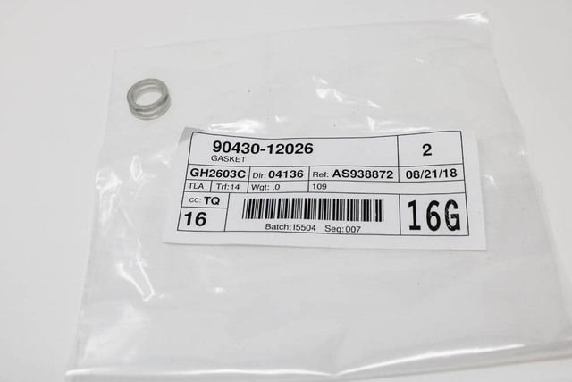 90430-12026 - Gasket Longo Toyota Parts