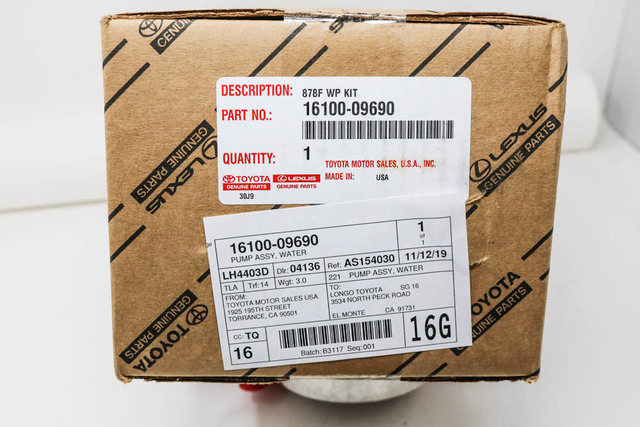 16100-09690 - Engine Water Pump 2017-2024 Toyota | Longo Toyota Parts