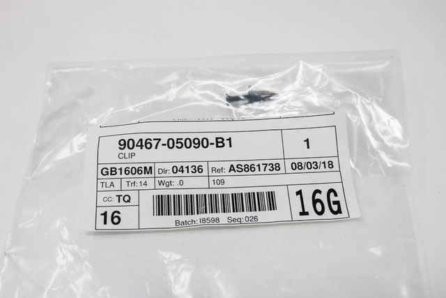 90467-05090-B1 - Bumper Cover Support Rail Clip 2008-2025 Toyota ...