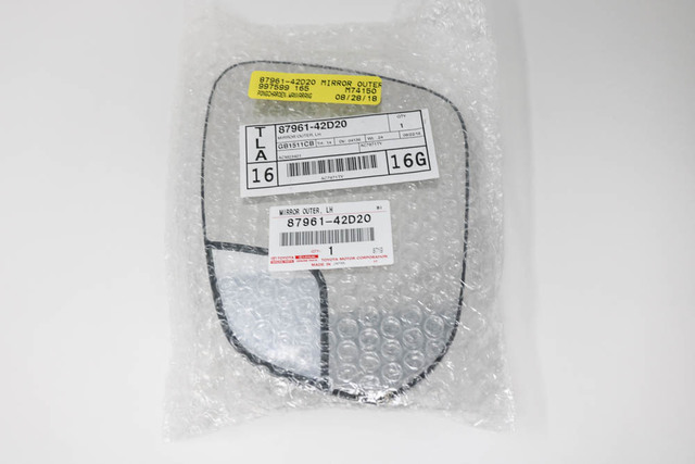 87961-42D20 - Door Mirror Glass (Left) 2016-2018 Toyota RAV4 | Longo ...