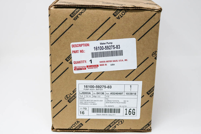 16100-59275-83 - Water Pump 1998-2009 Toyota | Longo Toyota Parts