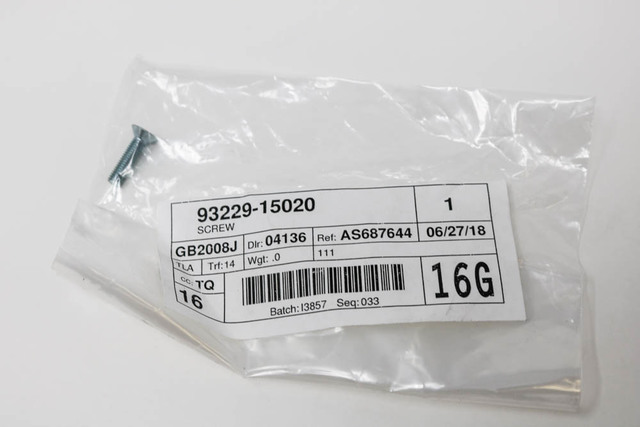 93229-15020 - Sun-Visor Screw 2010-2025 Toyota | Longo Toyota Parts