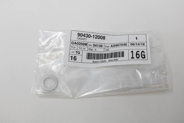 90430-12008 - Drain Plug Gasket 2010-2025 Toyota | Longo Toyota Parts