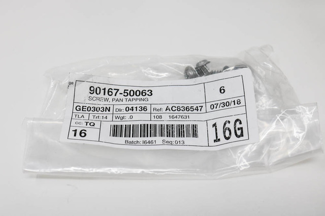 90167-50063 - Fog Lamp Assembly Screw 2012-2025 Toyota | Longo Toyota Parts