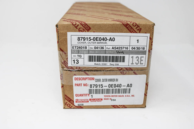 87915-0E040-A0 - Door Mirror Cover Right 2014-2019 Toyota Highlander ...