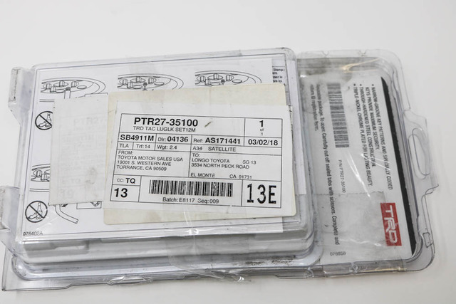 PTR27-35100 - Wheel Locks, Trd, 24 Pc Set 2005-2021 Toyota | Longo ...