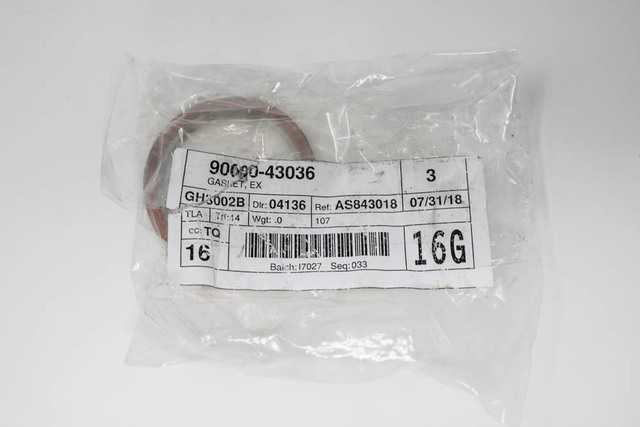 90080-43036 - Gasket, Exhaust Pipe 1993-2023 Toyota | Longo Toyota Parts