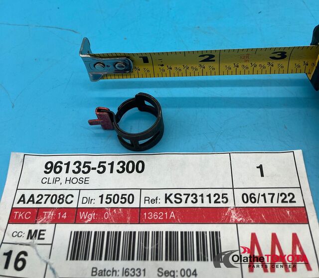 1996-2013 Toyota By-Pass Hose Clamp 96135-51300 | Toyota Parts Center