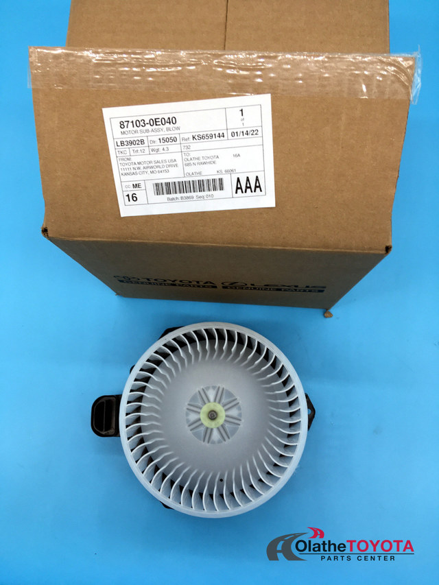 2005-2019 Toyota Blower Motor 87103-0E040 | Toyota Parts Center