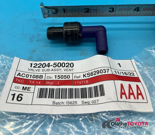 1998-2002 Toyota PCV Valve 12204-50020 | Toyota Parts Center