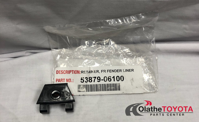 2012-2020 Toyota Retainer, Front Fender Liner 53879-06100 | Toyota ...