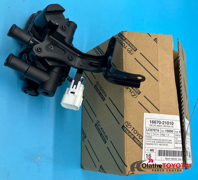 2004-2009 Toyota Prius Valve Assembly, Water With Bracket 16670-21010 ...