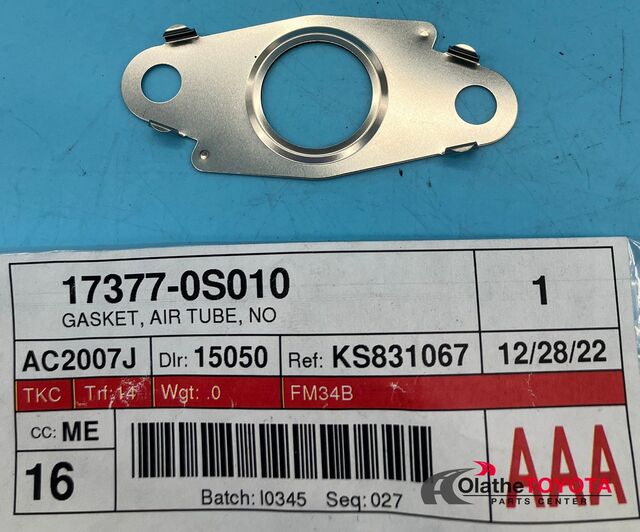 2007-2024 Toyota Secondary Air Injection Pipe Gasket 17377-0S010 ...