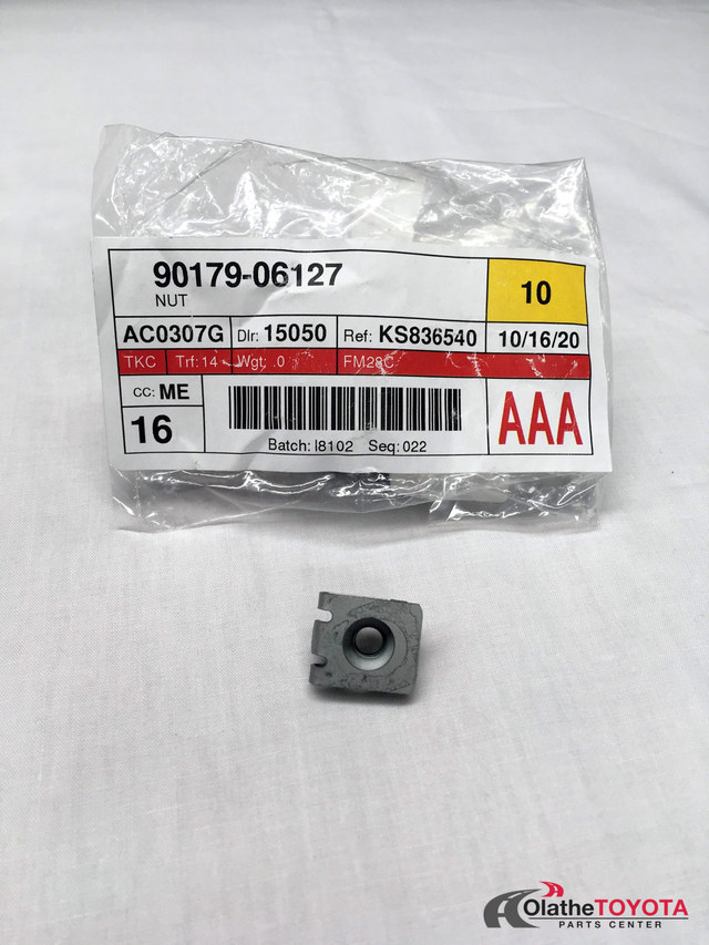 1999-2025 Toyota Fog Lamp Assembly Nut 90179-06127 | Toyota Parts Center