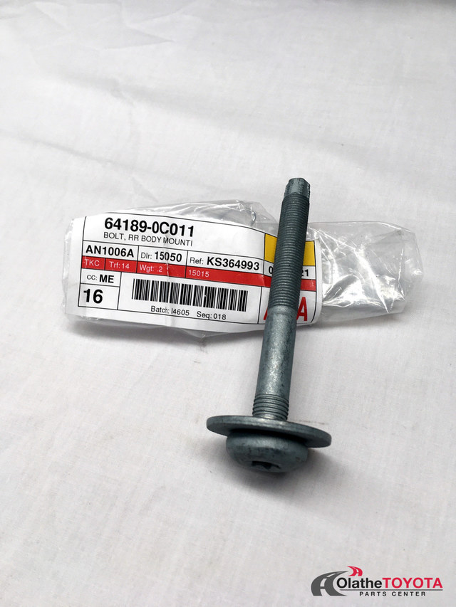 2000-2023 Toyota Bolt, Rear Body Mounting 64189-0C011 | Toyota Parts Center