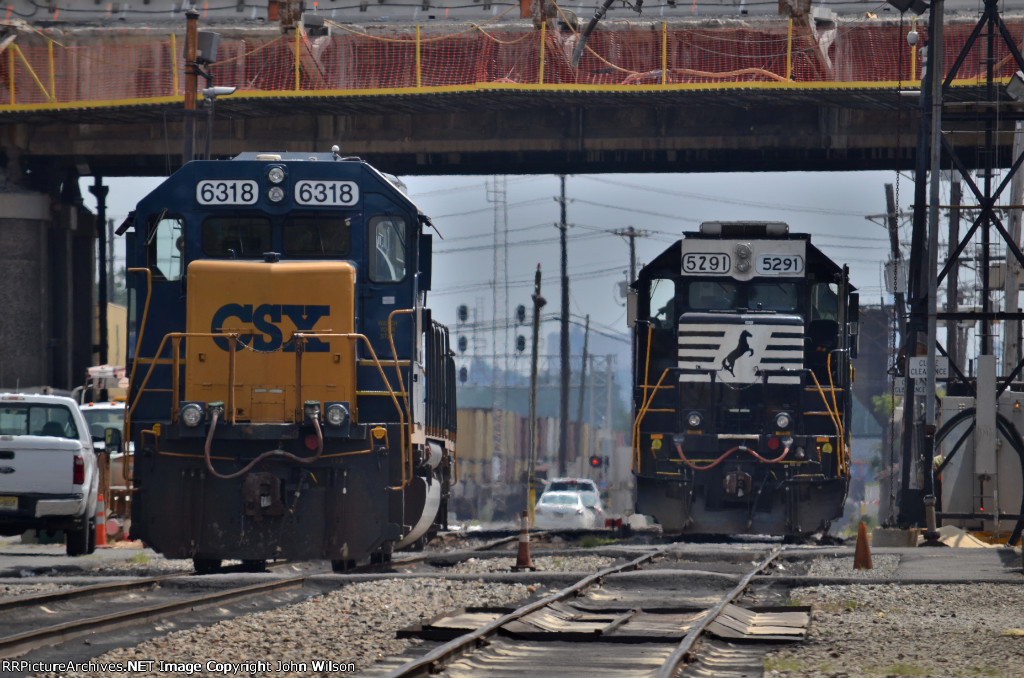 CSX 6318 & NS 5291