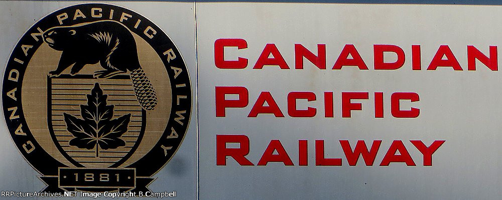 Canadian Pacific Railway beaver logo and text