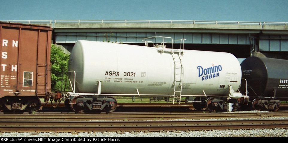 ASRX 3021 Domino Sugar Tank Car NS Oliver Junction New Orleans 04-09-1998