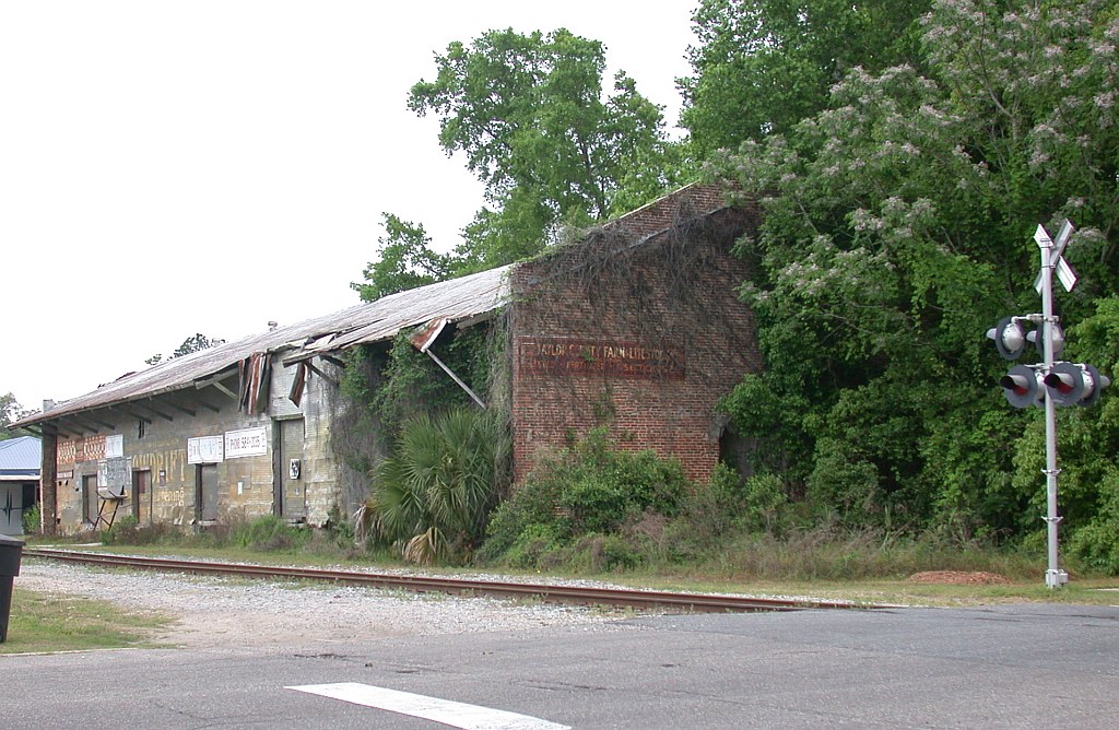 Trackside (freight depot?)
