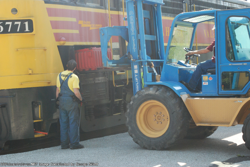 Batteries are pulled from 6771 to recharge after jump starting didnt work..