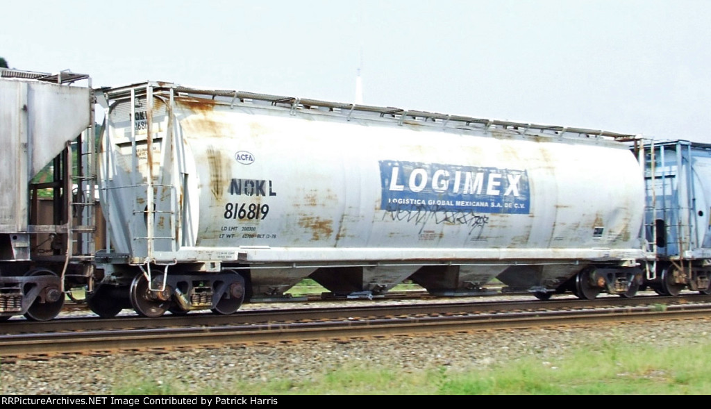 NOKL 816819 X-LogiMex 4-Bay Cylindrical Hopper Eastbound Manchester GA ...