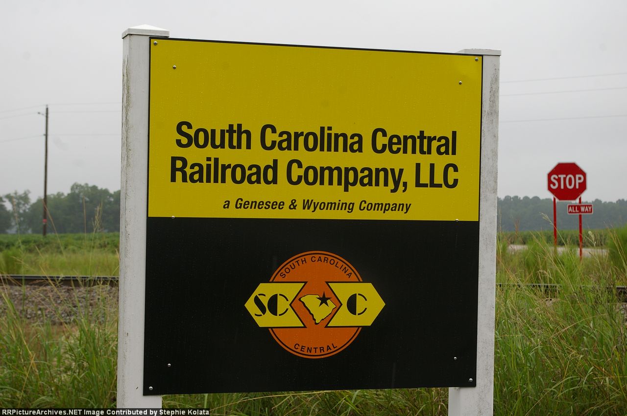 SOUTH CAROLINA CENTRAL RR NEW COMPANY SIGN
