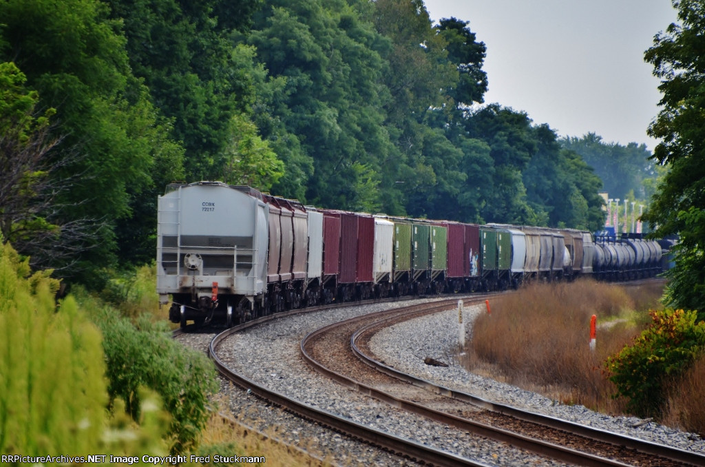 CCBX 72217 brings the rear end past MP 125.