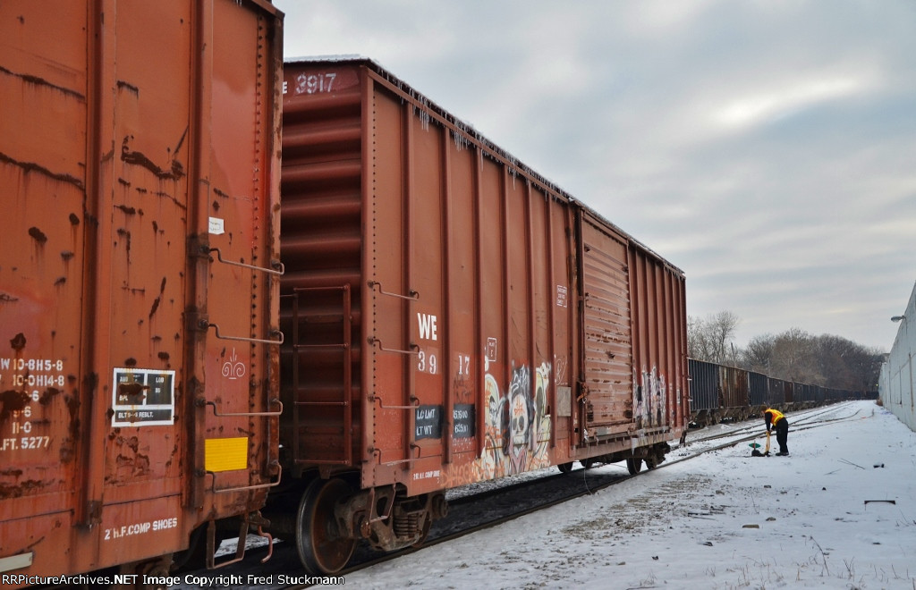 WE 3917 is the 4th of Bernie's boxcars here today.
