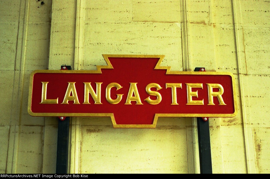 The restored PRR station sign