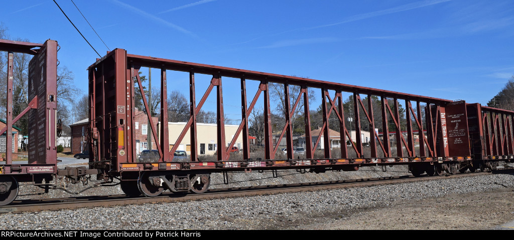 ATW 318311 X-CP centerbeam flat car with no load westbound on NS at ...