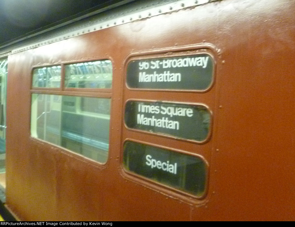 IRT World's Fair R36 9587 signed for special service