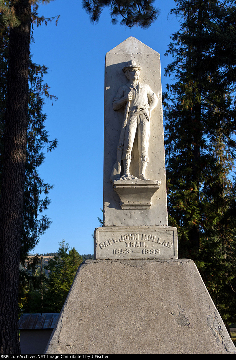 Capn. John Mullan Train statue