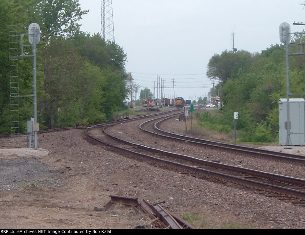 looking west towards Villa Grove yard