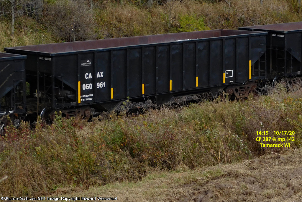 CAAX is the reporting mark for Coloured Agreggates - a ConAgra subsidiary