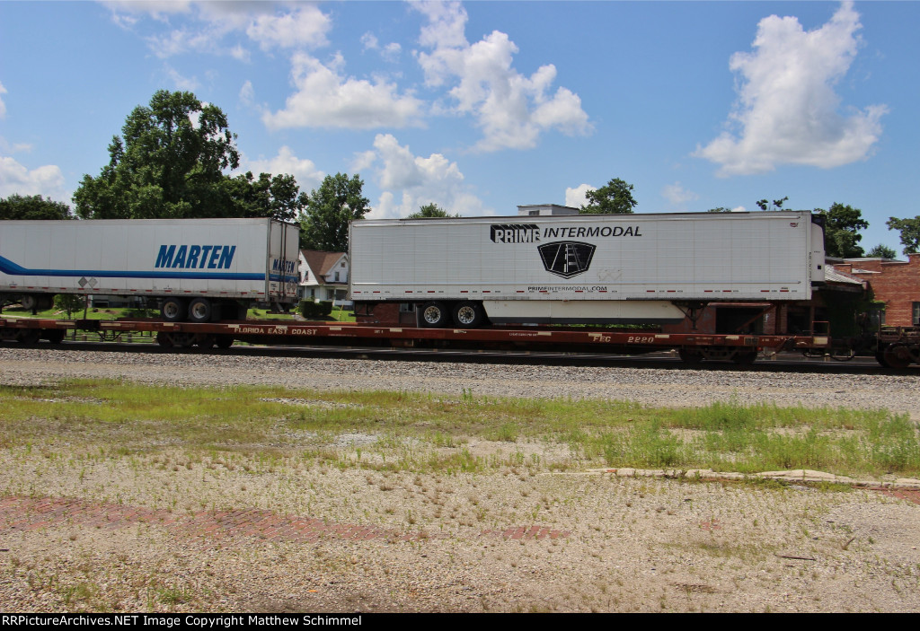 Draw Bar Double FEC 89ft Flat Cars