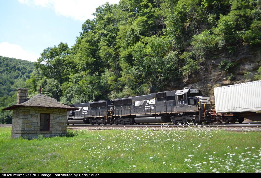Helper locomotives to make sure the train stops at the bottom