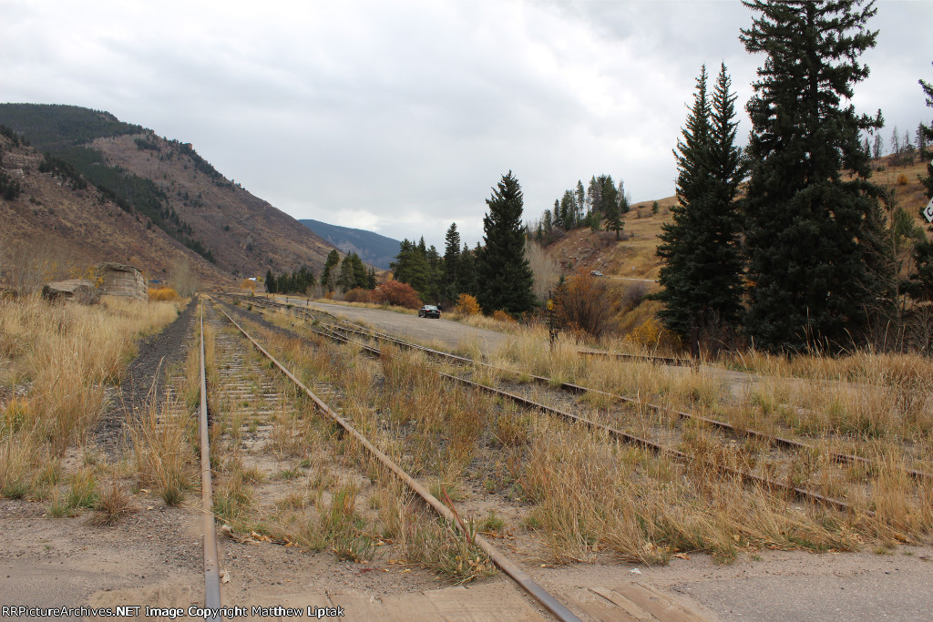 Looking south from a grade crossing at the north end of the old Minturn ...