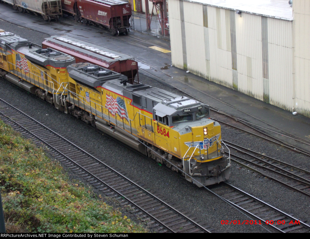 UP 8684 (DPU) at East Portland