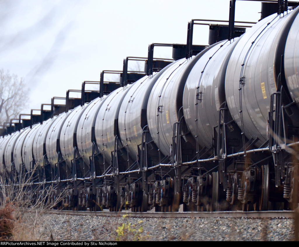 CSX Oil Train at Columbus, Ohio.
