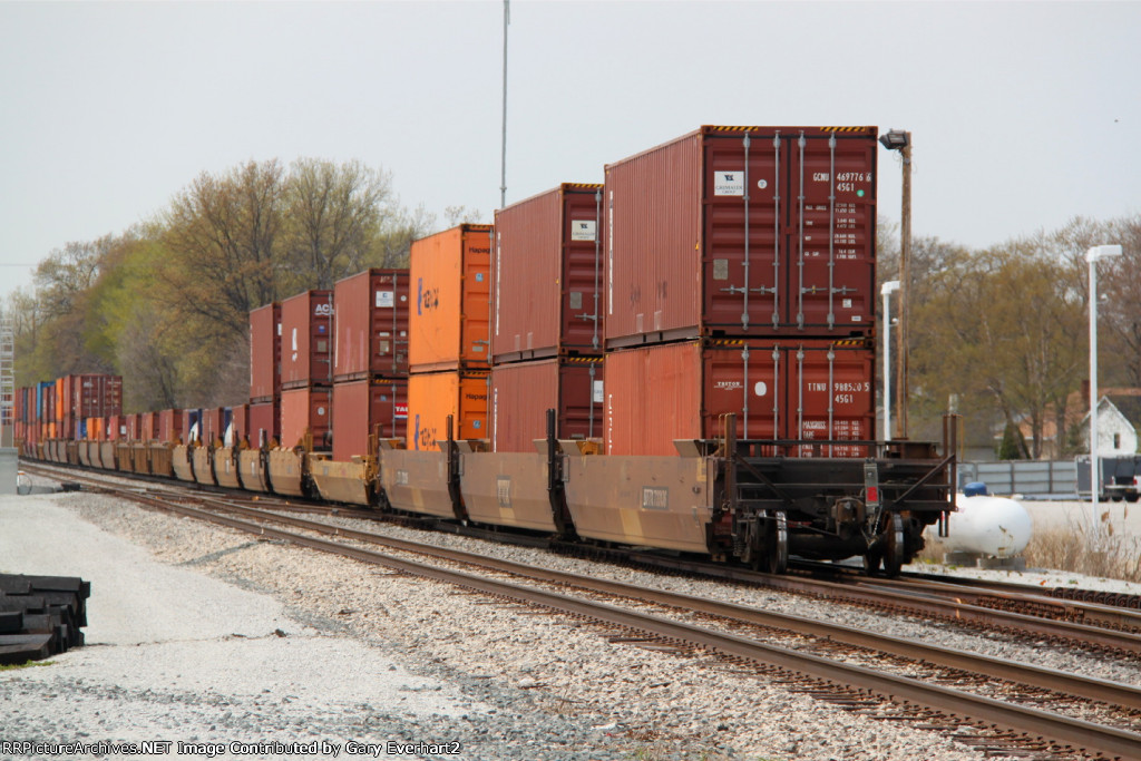 And the container train continues east