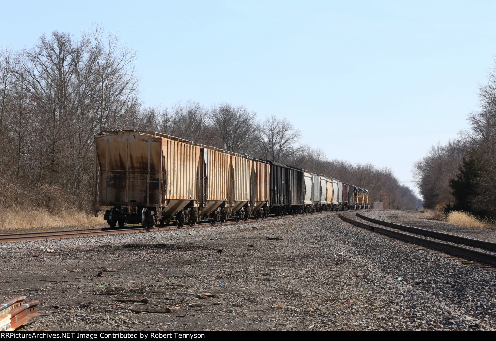 Mixed Freight Cars and Locomotives