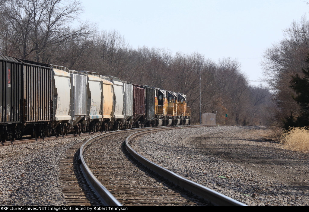 Mixed Freight Cars and Locomotives