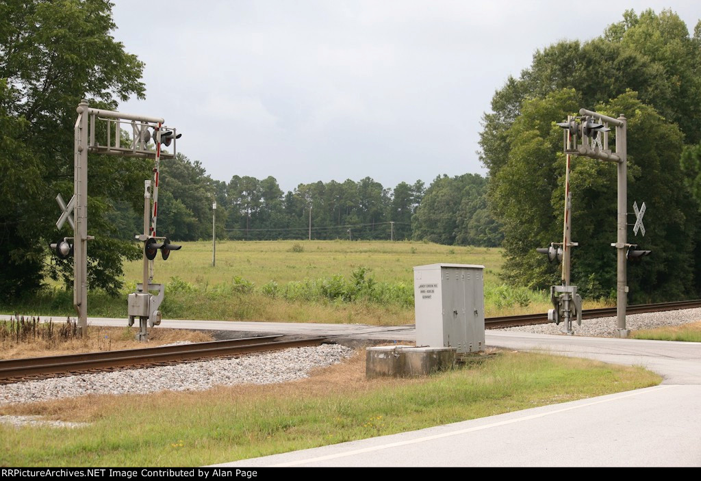 Sandy Creek Road crossing looking North