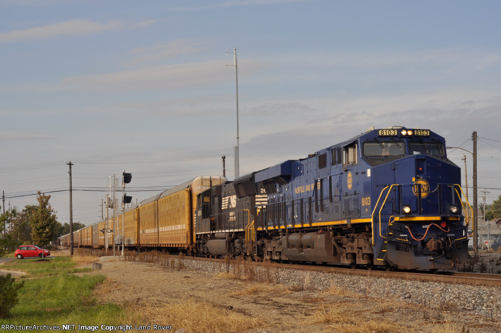 NS / N & W 8103 On NS 273 Eastbound