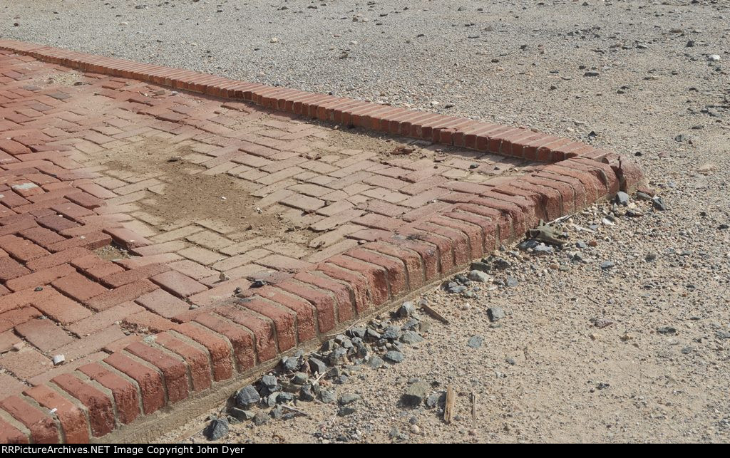 Brick walk with original bricks shipped from Kanas