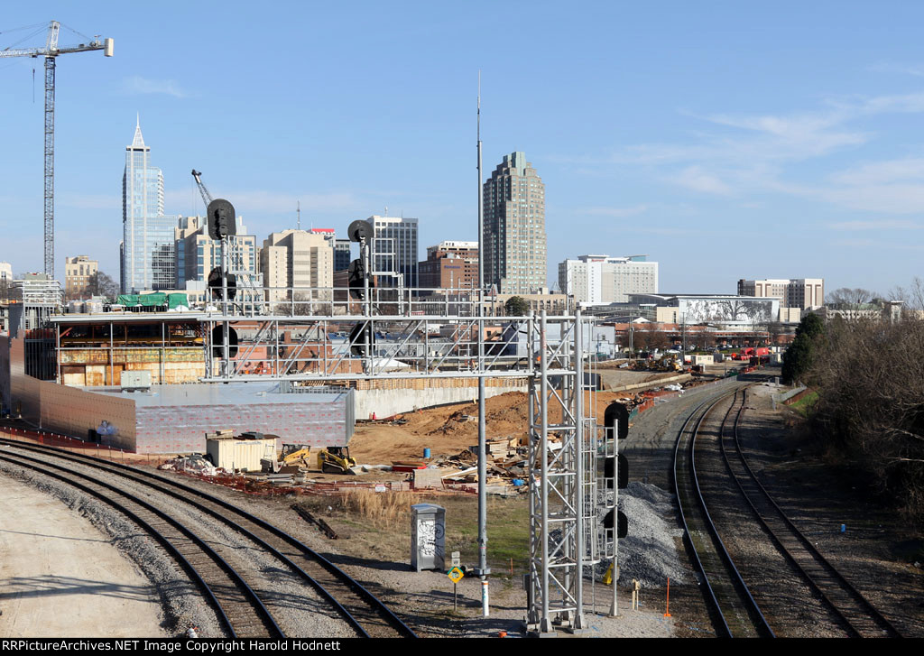 The new station and other construction work in progress