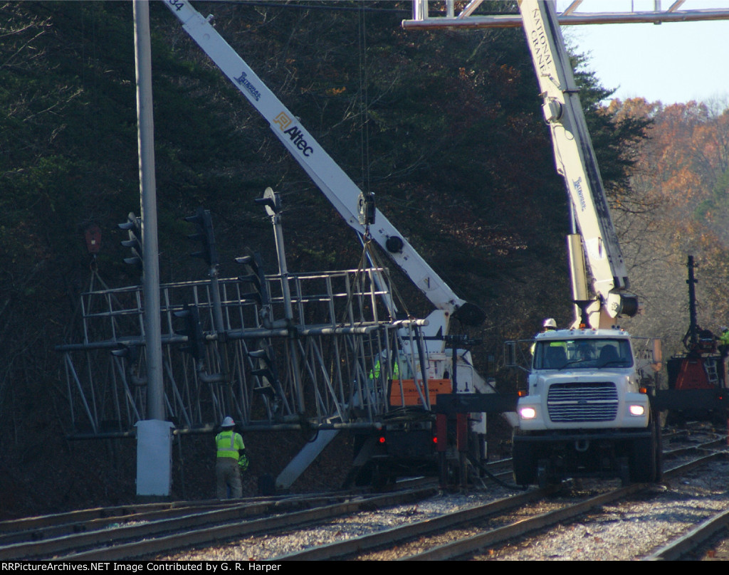 Signal bridge is place out of the way